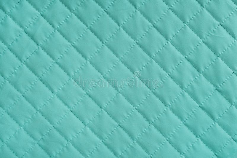 Checkered, Diamond Stitching Pattern, Turquoise Quilted Fabric ...