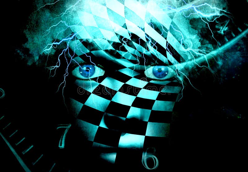 Checkered Face. 3D Rendering Stock Illustration - Illustration of ...