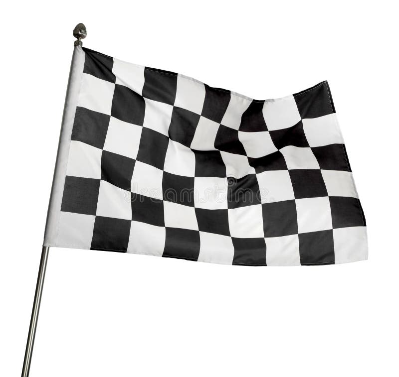 Racing Checkered Flag on Red Background, Top View. Space for Text Stock ...