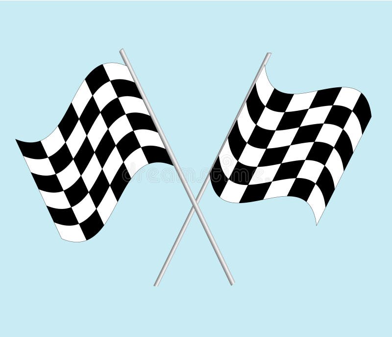 Checkered flags stock vector. Illustration of drag, formula - 4767509
