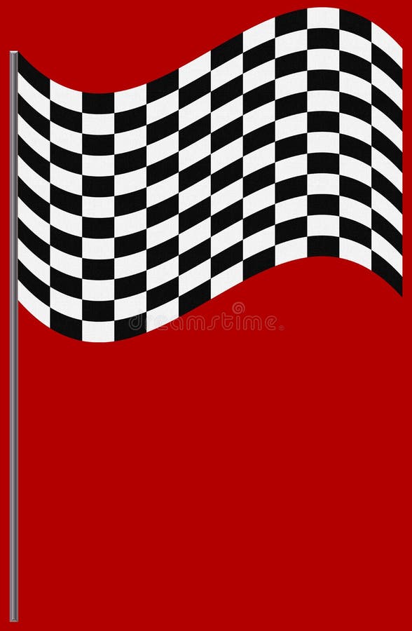 Red checkered flag stock vector. Illustration of flag - 5086191