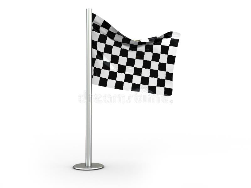 Waving Triangular Checkered Flag Stock Vector - Illustration of angled ...