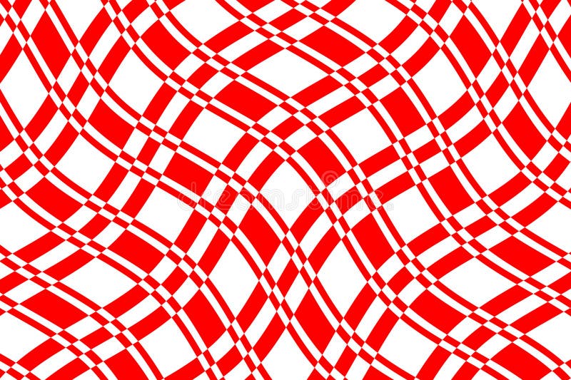 Red and White Wavy Tartan Plaid Fabric Pattern. Stock Vector ...