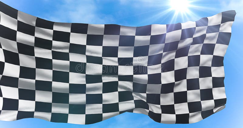 Checkered Flag, End Race Background, Formula One Competition Under Sun ...