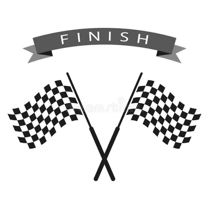 Checkered Flag Finish. Vector Illustration. EPS 10 Stock Vector ...