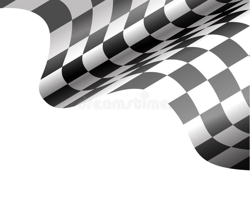 Checkered Flag Flying Vector. Stock Vector - Illustration of flying ...