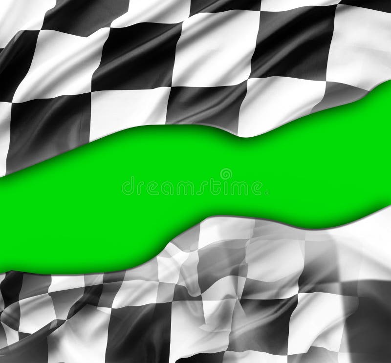 Checkered flag on green stock image. Image of chequered - 272795267
