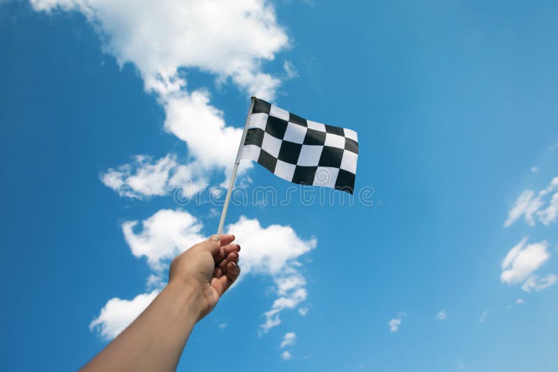 Checkered flag stock image. Image of rally, wave, success - 203255909