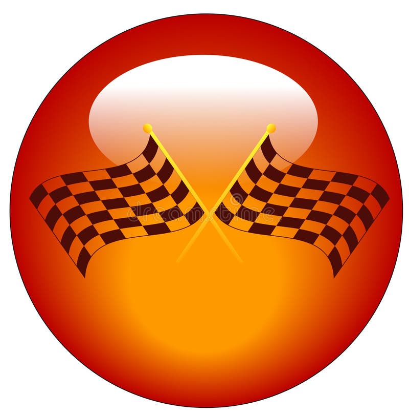 Checkered flag icon stock vector. Illustration of vector - 5935412