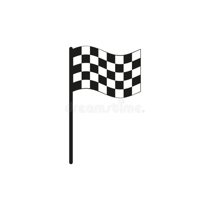 The Checkered Flag Icon. Finish Symbol Stock Vector - Illustration of ...