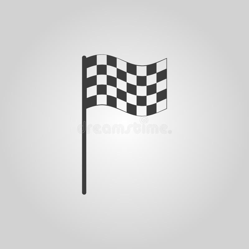The Checkered Flag Icon. Finish Symbol Stock Vector - Illustration of ...