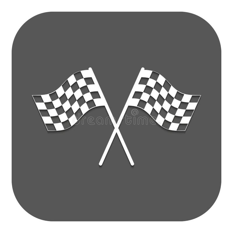 The Checkered Flag Icon. Finish Symbol. Flat Stock Vector ...