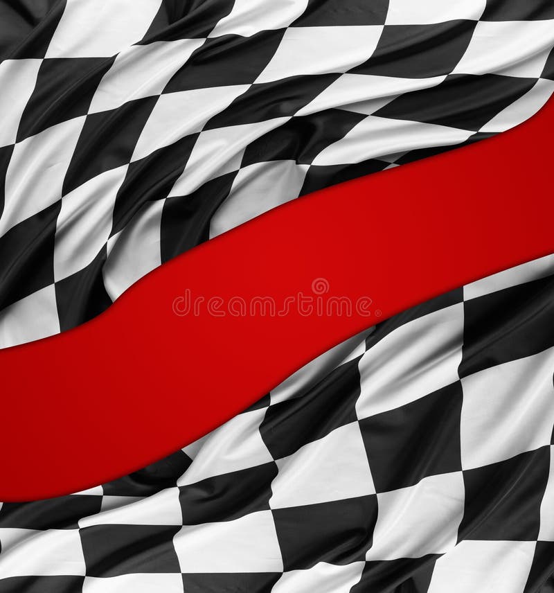 Checkered flag on red stock image. Image of racingquot - 353397253