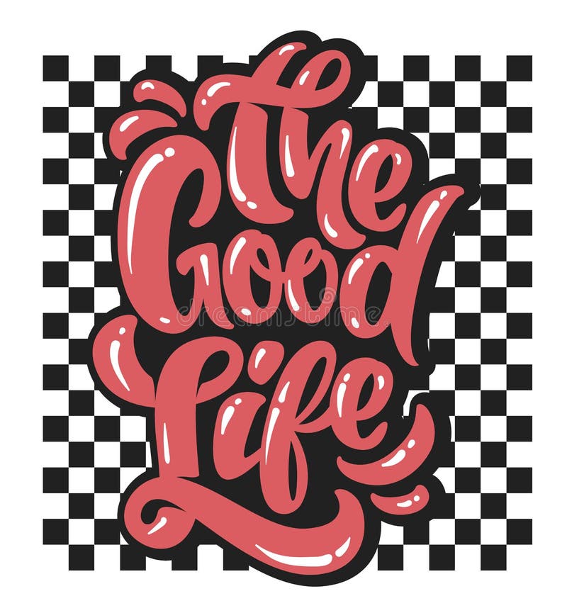 Good Life Inscription Made of Gold Texture. Lettering. Vector ...