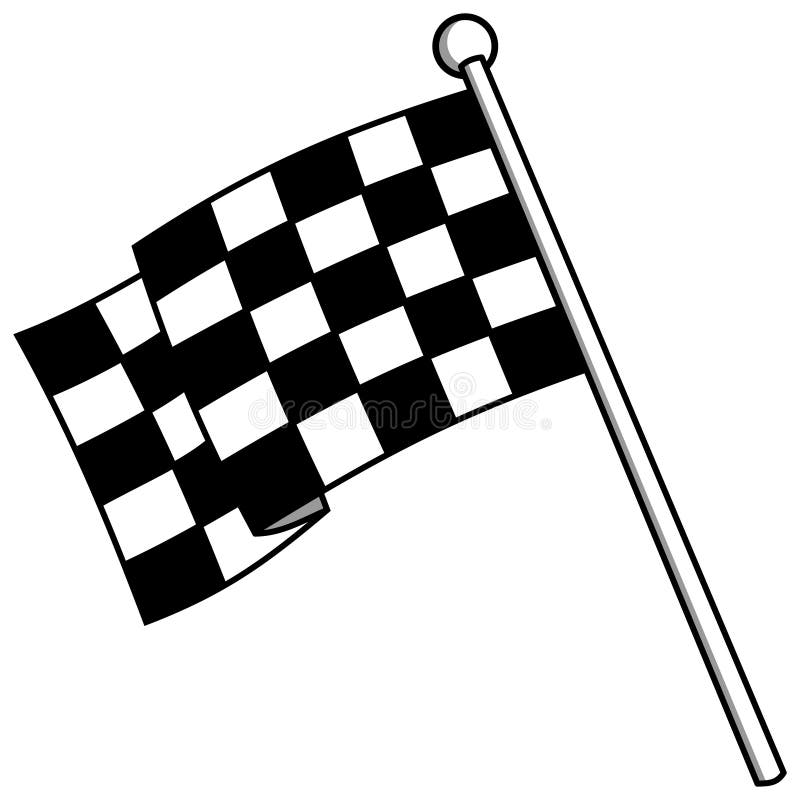 Checkered Flag stock vector. Illustration of cart, success - 53745434
