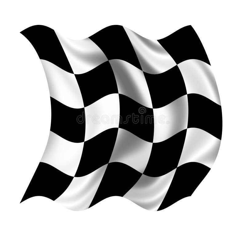 Waving Checkered Flag Vector