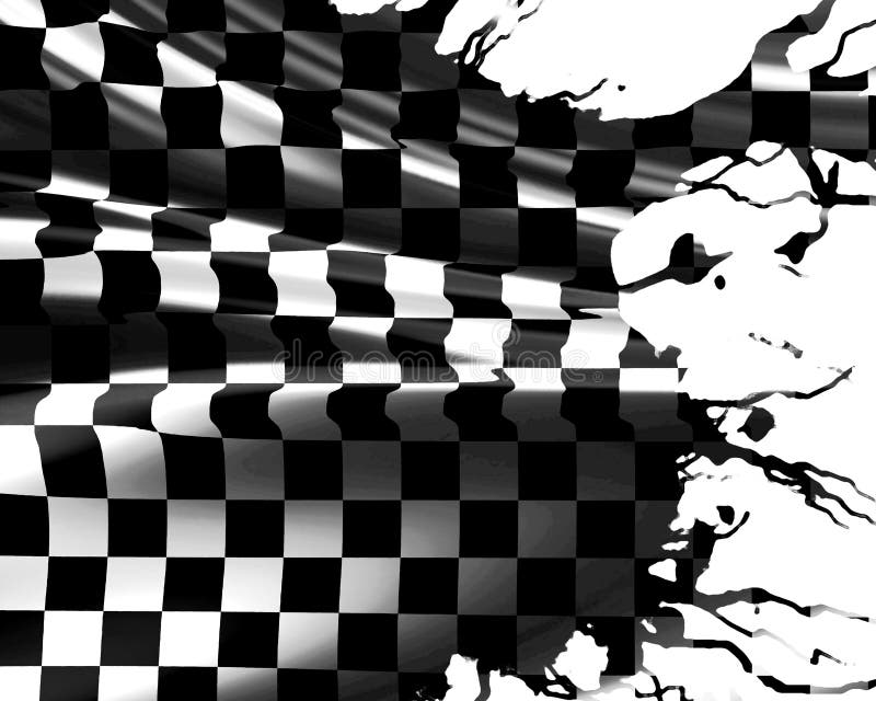 Checkered flag stock illustration. Illustration of black - 66533087