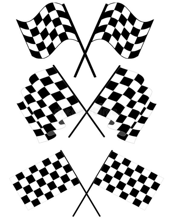Checkered Flags Victory Trophy Stock Illustrations – 257 Checkered ...