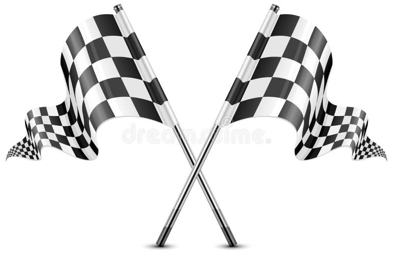 Two Crossed Checkered Flags Stock Vector - Illustration of success ... Two Crossed Checkered Flags Stock Vector - Illustration of success ...