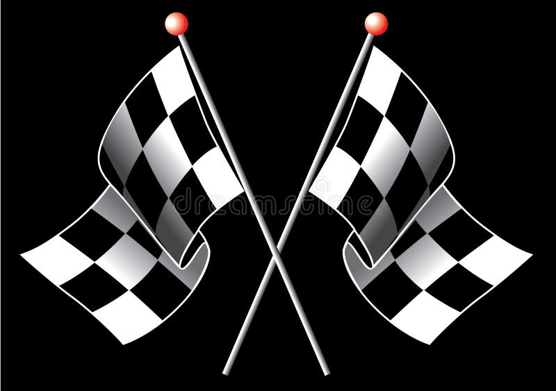 Checkered flags stock vector. Illustration of engine, flag - 4591334
