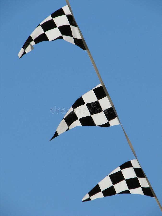 Checkered flags stock image. Image of outdoors, vertical - 9026251