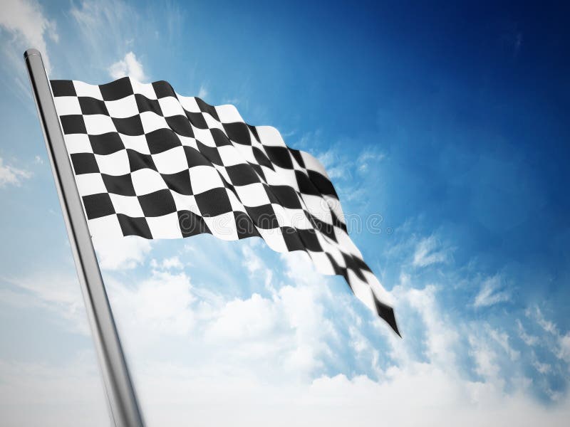 Checkered flags stock illustration. Illustration of sports - 48350047