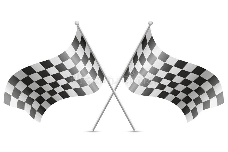 Checkered Flags for Car Racing Vector Illustration Stock Vector ...