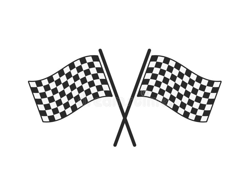 Checkered Flags in Crossed Position for Racing Events Stock ...