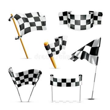 Checkered Flags Victory Trophy Stock Illustrations – 198 Checkered ...