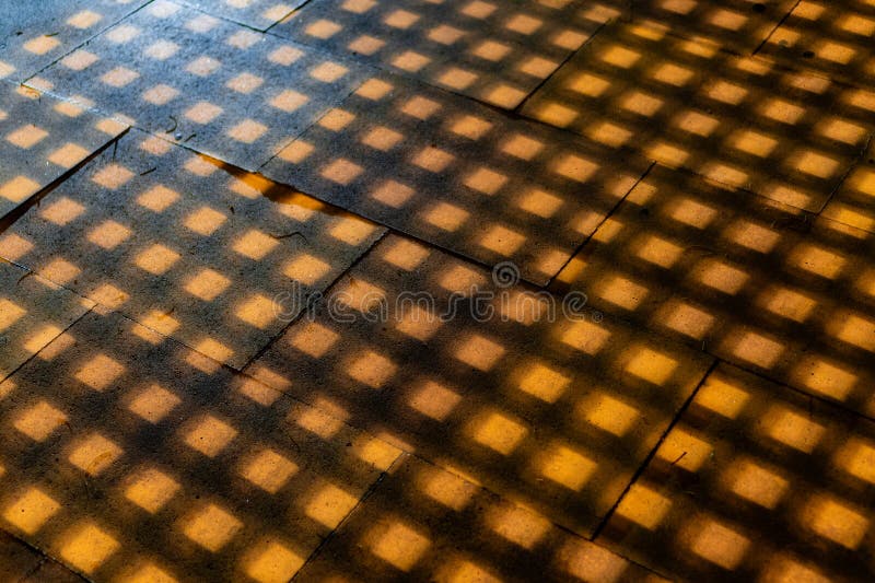 A Checkered Floor with a Shadow of a Person on it Stock Photo - Image ...