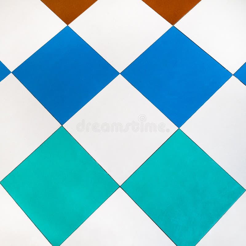 Checkered Flooring from Multicolored PVC Tiles Stock Image - Image of ...
