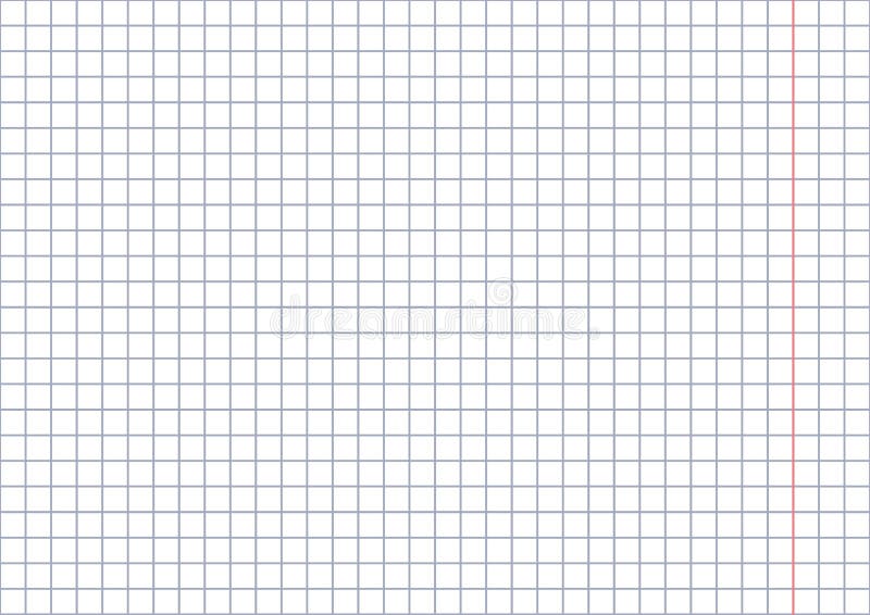 A Sheet Of School Notebook In A Ruler With A Slanting Line. School ...