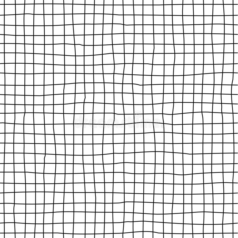 Checkered Handdrawn Seamless Pattern Stock Vector - Illustration of ...