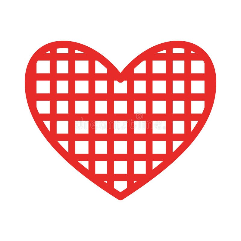 Checkered Heart Flat Style Icon Vector Design Stock Vector ...
