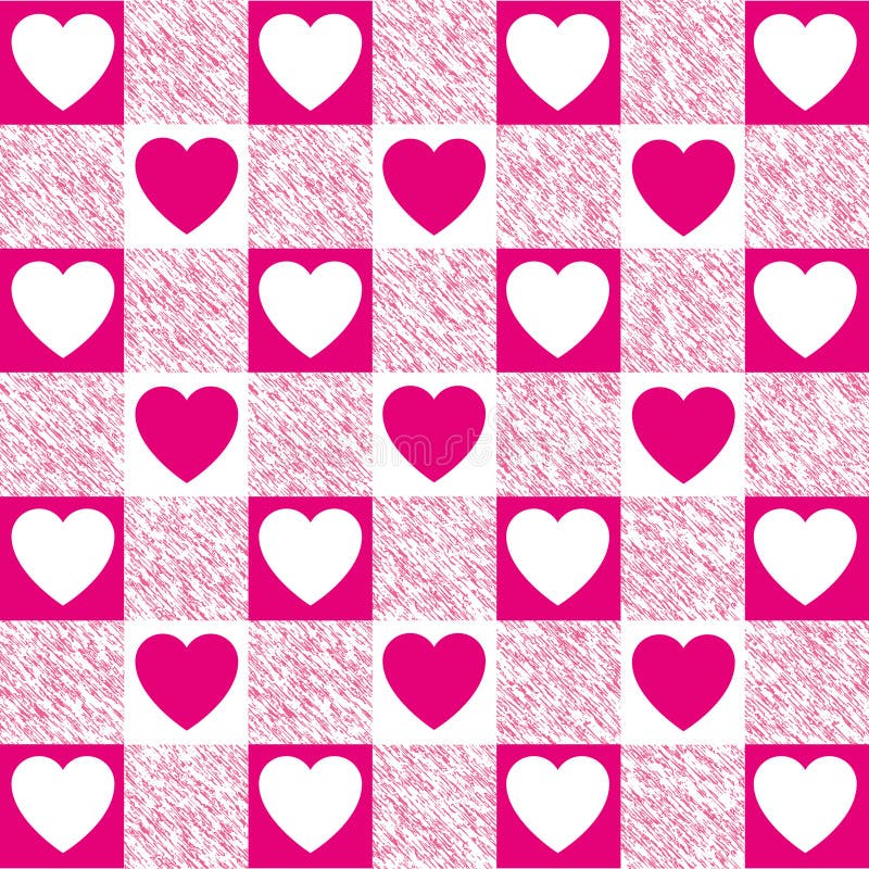 Checkered Heart Pattern stock vector. Illustration of background - 16997300