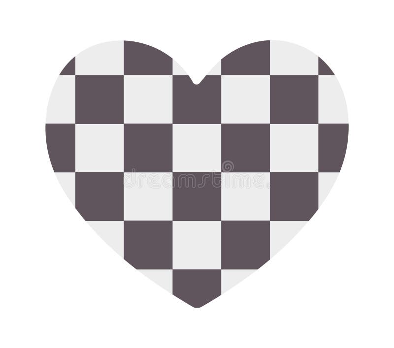 Checkered Heart Shape stock vector. Illustration of vector - 282860815