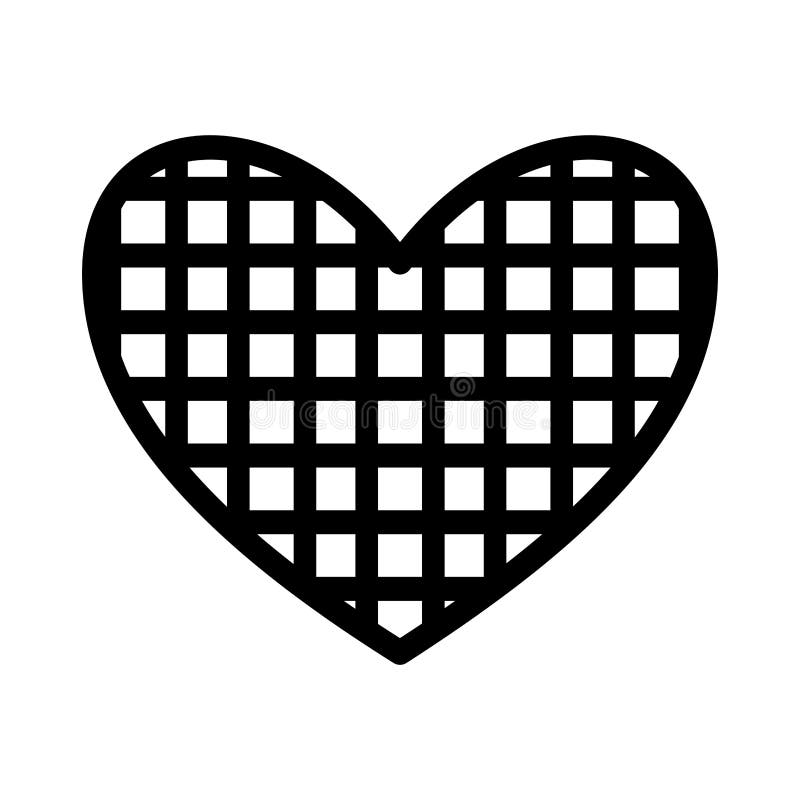Checkered Heart Love Valentines Card Stock Vector - Illustration of ...