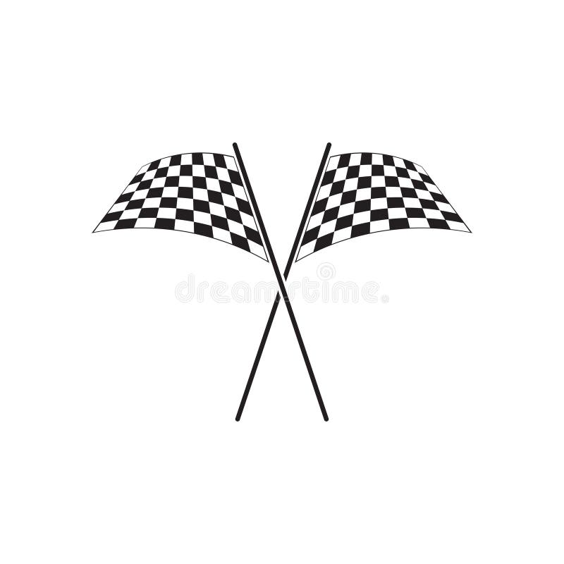 Checkered Icon Vector Sign and Symbol Isolated on White Background ...
