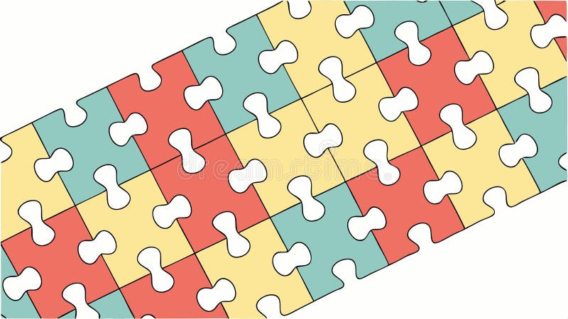 Vector Color Puzzle Jigsaw Pattern Stock Illustrations – 2,616 Vector ...