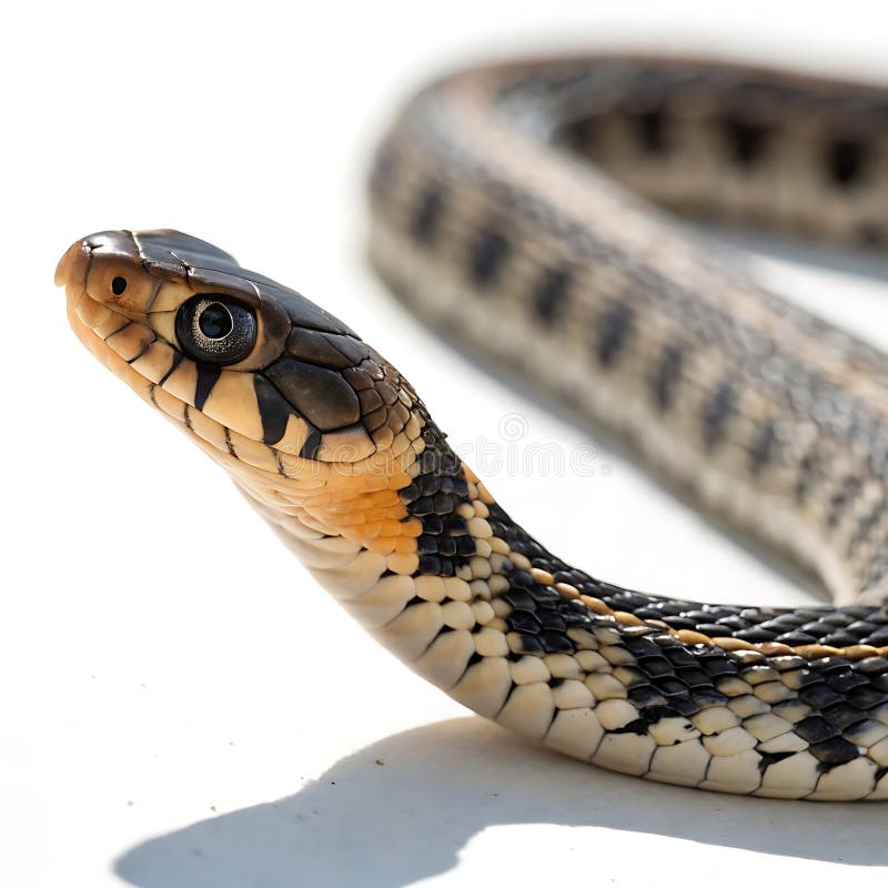 Checkered Keelback in Transparent Background Closeup of a Boa ...