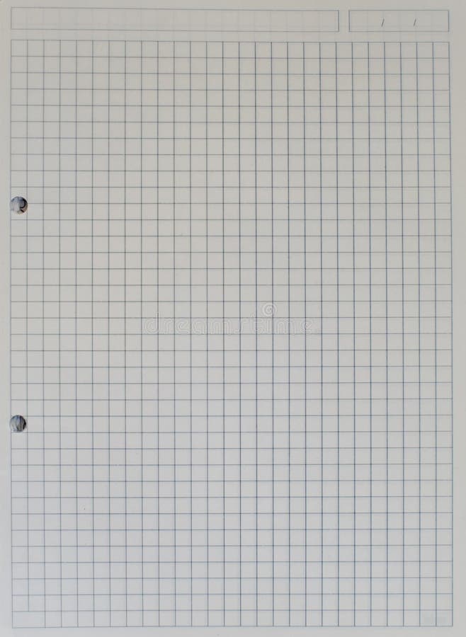 Checkered Lines on Page of Notebook Used for Notes Stock Image - Image ...