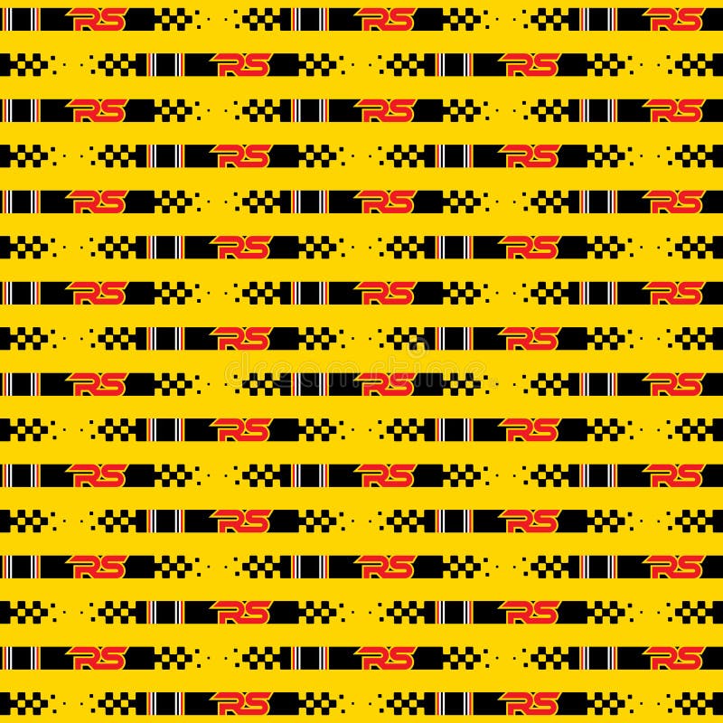 Checkered Lines Pattern Yellow Stock Vector - Illustration of shape ...