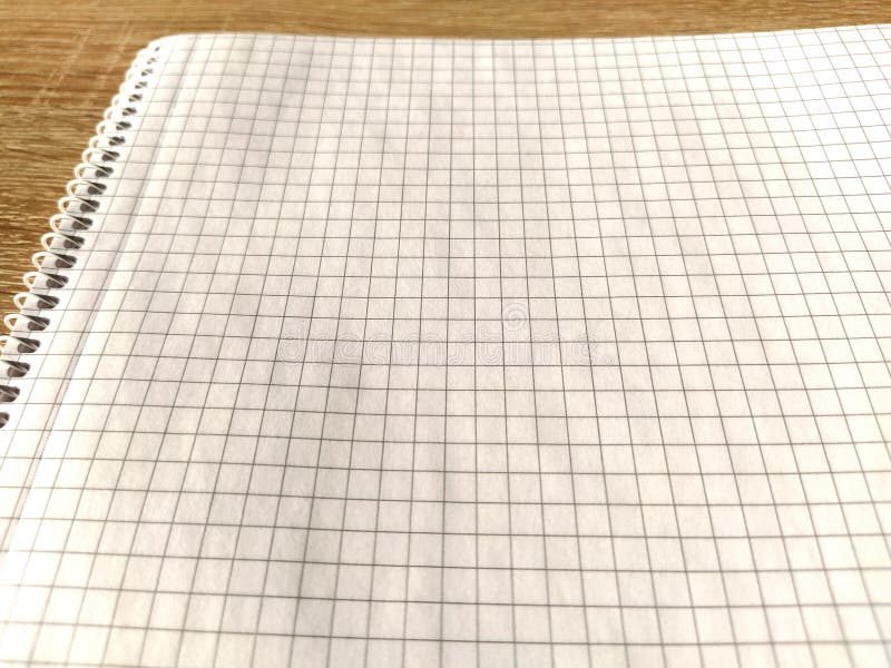 Checkered Notebook with Spiral. an Open Notepad for Notes. Soft Focus ...