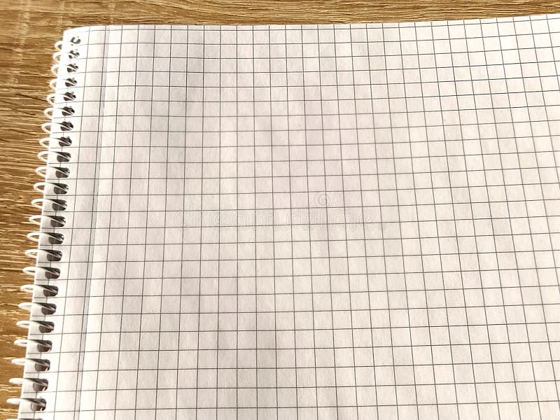 Checkered Notebook with Spiral. an Open Notepad for Notes. Soft Focus ...