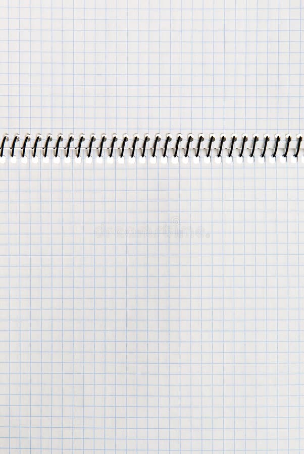 Checkered paper notebook stock illustration. Illustration of notebook ...