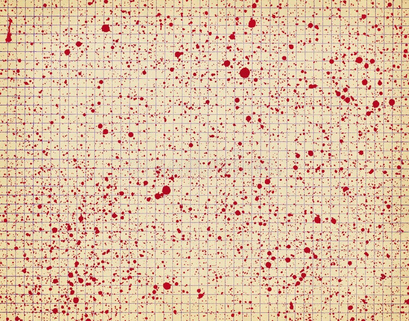 Checkered Paper with Red Blots Stock Illustration - Illustration of ...