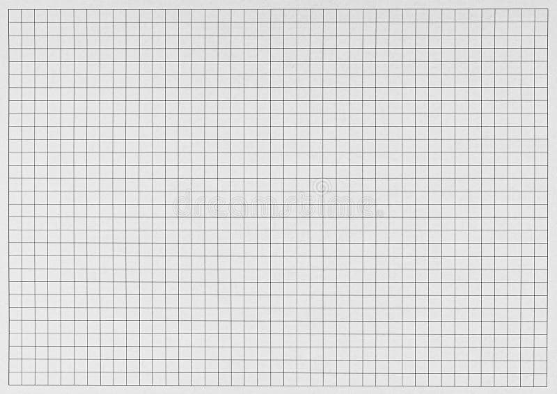 Checkered Paper Sheet with Close-Up Grid on Isolated White Background ...