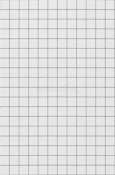 Checkered Paper Sheet Close-Up Grid on White Background for Study and ...