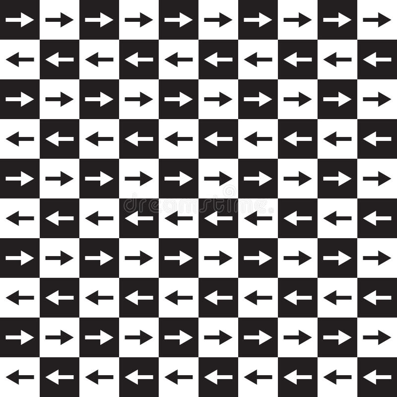 Checkered Pattern with Arrows Stock Illustration - Illustration of icon ...