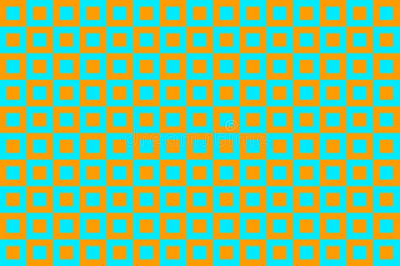 Blue and Orange Checkered Pattern with Smaller Squares in Each Tile ...